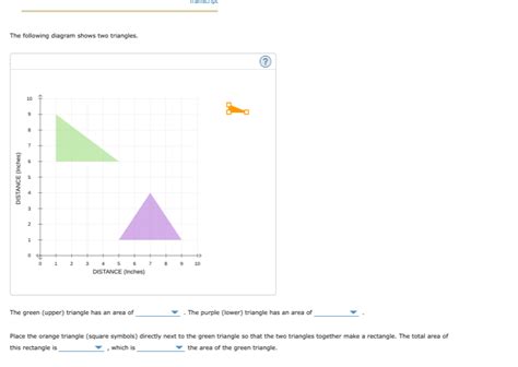 The Following Diagram Shows Two Triangles The Green Upper Triangle Has An Area Of The