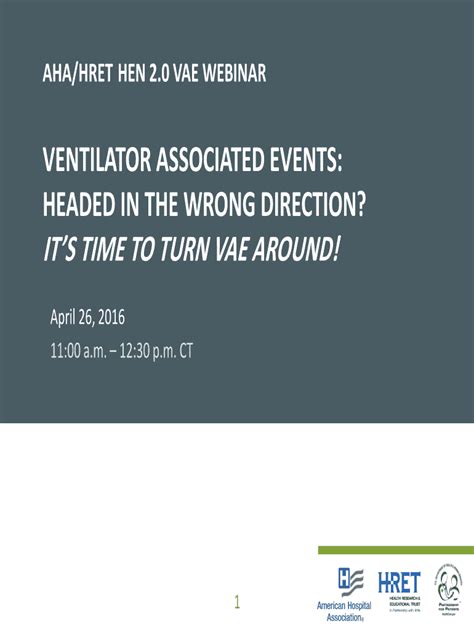 Fillable Online Ventilator Associated Events Fax Email Print Pdffiller