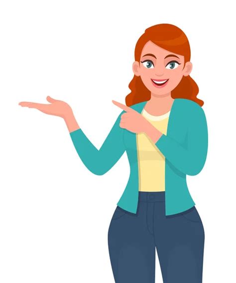 Mujer De Negocios De Dibujos Animados Haciendo Presentaciones Imagen