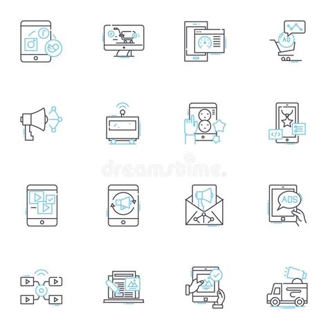Branding Approaches Linear Icons Set Differentiation Identity Storytelling Consistency