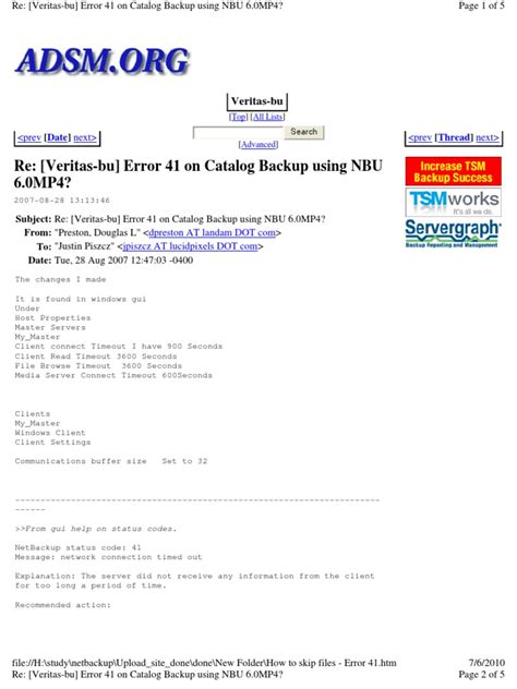 How To Skip Files In Netbackup Error 41 Pdf Domain Name System Computer File