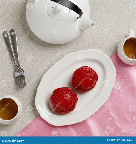 Ang Kue Kue Ku Or Kue Thok Steamed Chinese Pastry Made From Glutinous