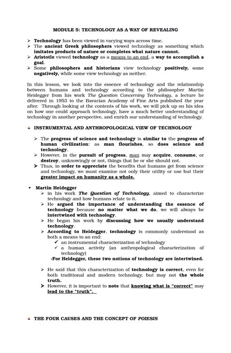 Module 5 Lecture Notes 5 Science Technology And Society Pangsu