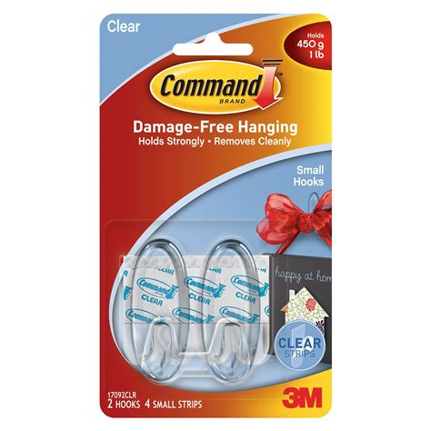 3m Command Hooks Small Clear 2pkg Michaels