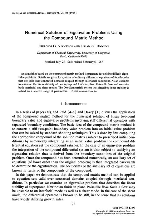 pdf numerical solution of eigenvalue problems using the compound