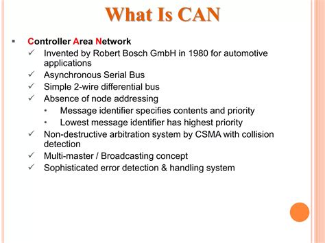 Control Area Network Can Based Accident Avoidance System Ppt