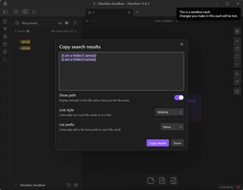 Copy Search Results To Add Canvas To Canvas Links Feature Archive Obsidian Forum