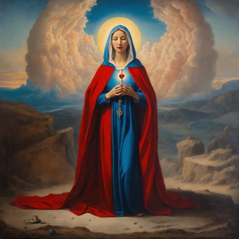 Lexica Full Body Catholic Portrait Of Immaculate Heart Of Mary Mother