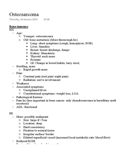 Osteosarcoma Pdf Metastasis Bone
