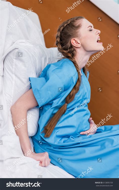 Side View Pregnant Woman Giving Birth Stock Photo Shutterstock