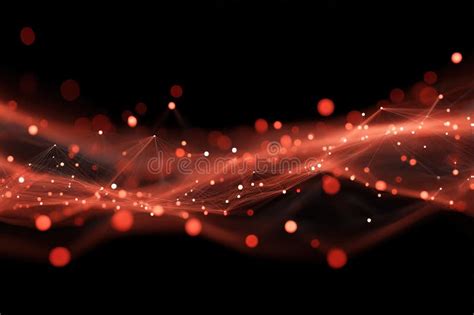 Colorful Wave Patterns With Glowing Dots Create A Dynamic Visual Experience In A Dark Setting