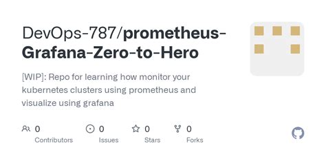 GitHub DevOps Prometheus Grafana Zero To Hero WIP Repo For Learning How Monitor Your