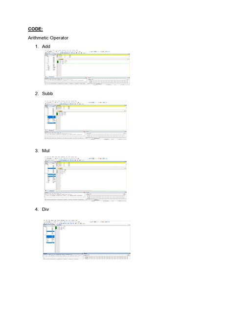 Arithemtic Elec Practical Pdf