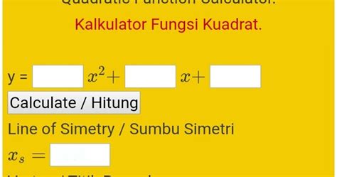 VERTEX AXIS OF SIMETRY AND THE INTERCEPTS OF QUADRATIC FUNCTION TITIK PUNCAK SUMBU SIMETRI