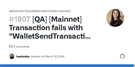 Qa Mainnet Transaction Fails With Walletsendtransactionerror Unexpected Error · Issue