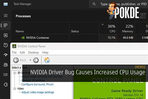 nvidia driver bug causes increased cpu usage pokde