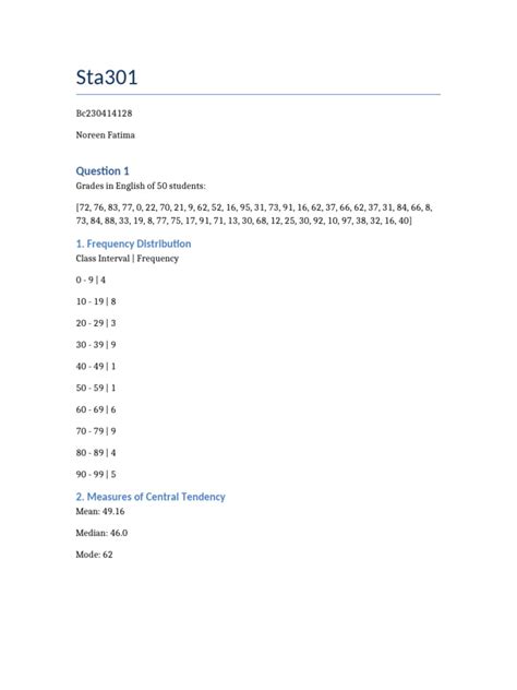 Sta301 Assignment Solution Spring 2025 Pdf