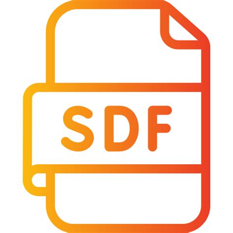 Sdf File Generic Gradient Outline Icon