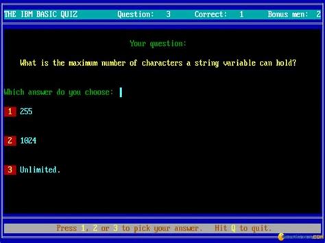 Ibm Basic Quiz 1989 Pc Game