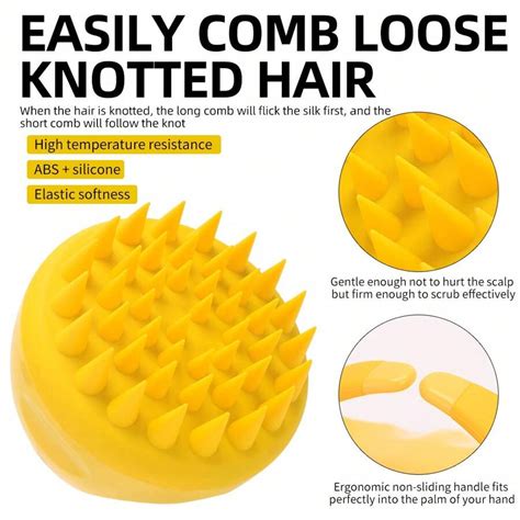 Scalp Cleansing Brush Massager With Handle Scalp Exfoliating Hair Wash Brush Hair Cleansing