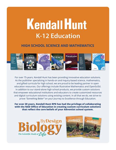 Kendall Hunt Publishing Company Kendall Hunt High School Science And