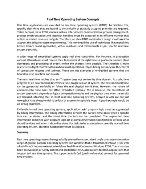 Real Time Operating System Concept Pdf