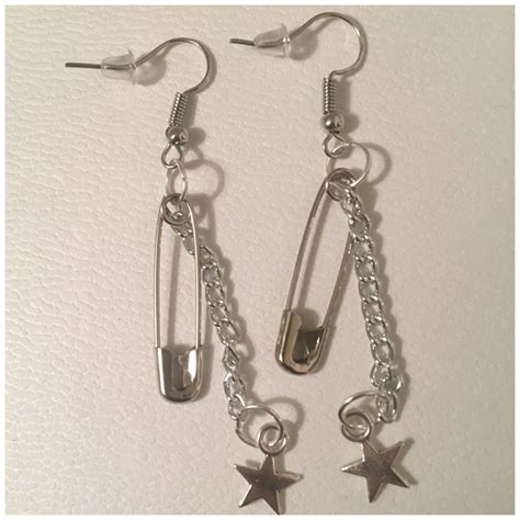 Safety Pin Star Earrings 👼🏻 Features A Safety Depop Safety
