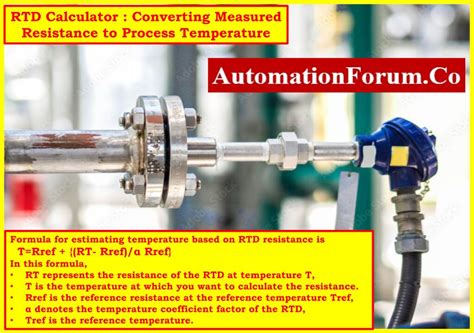 Rtd Calculator Converting Measured Resistance To Process Temperature