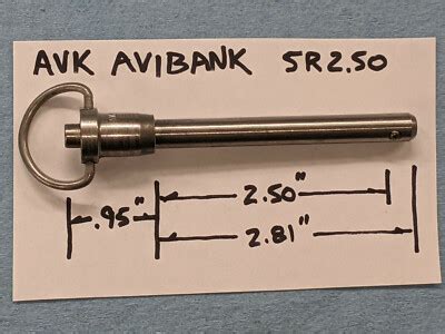 Nos Avk Avibank Quick Release Pin 5r250 516d X 2 12grip X 281