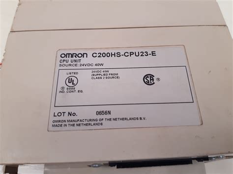 Omron C200hs Cpu23 E Sysmac C200hs Programmable Controller Aeliya