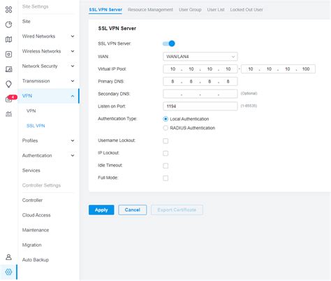 How To Establish An SSL VPN Server By Omada Router In Controller Mode Controller V Or Above