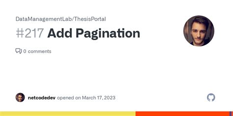 Add Pagination · Issue 217 · Datamanagementlabthesisportal · Github