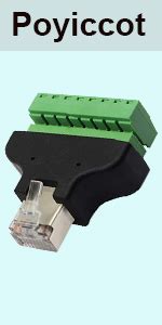 Amazon Com Poyiccot RJ Breakout RJ Screw Terminal Adaptor Connector Pack RJ P C