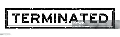 그런지 블랙 종료 단어 사각형 고무 씰 스탬프 에 흰색 배경 개념에 대한 스톡 벡터 아트 및 기타 이미지 개념 개념과 주제 검은색 Istock