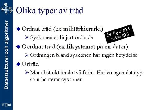 Datastrukturer Och Algoritmer Frelsning 10 Datastrukturer Och Algoritmer