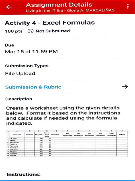 Excel Formulas Pdf Tax Deduction Taxes