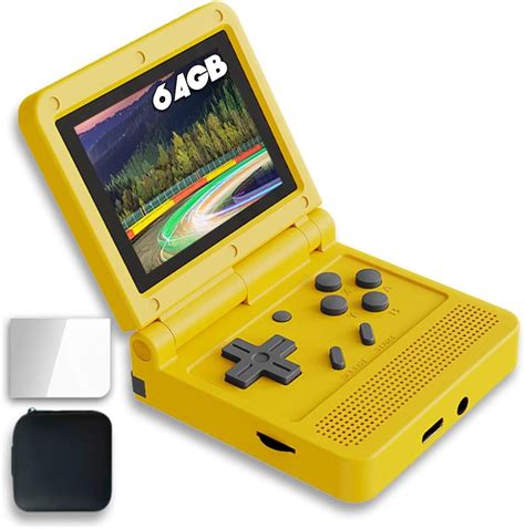 Credevzone V90 Handheld Game Console 3 Inch Retro Clamshell Games Consoles Built In Rechargeable
