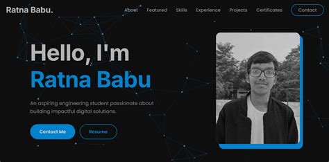 Github Ratna Babuportfolio A Personal Portfolio Website Built With Html Css And Javascript