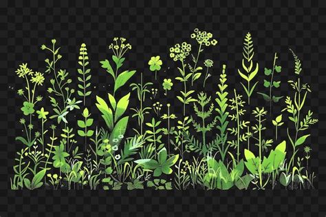 Premium Psd Set Of Simple Meadow 16 Bit Pixel With Grass And