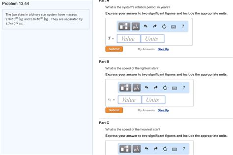 Solved Problem The Two Stars In A Binary Star System Chegg