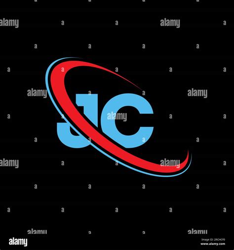 Jc J C Letter Logo Design Initial Letter Jc Linked Circle Uppercase