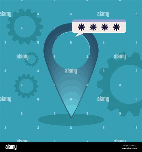 Cybersecurity Location Pointer Stock Vector Image And Art Alamy