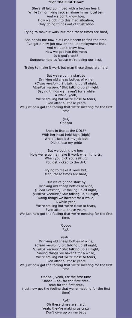 First Things First Lyrics