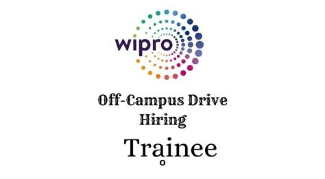 Wipro Off Campus Drive 2025 Hiring Trainee Be B Tech Mca Fresher Job List