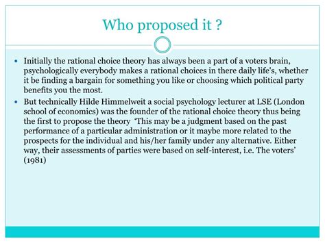 PPT Rational Choice Theory PowerPoint Presentation Free Download