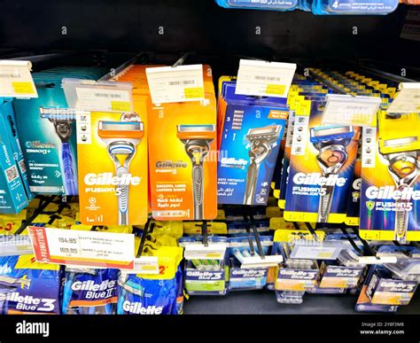 Cairo Egypt September 13 2024 Gillette Razors On The Shelf Gillette