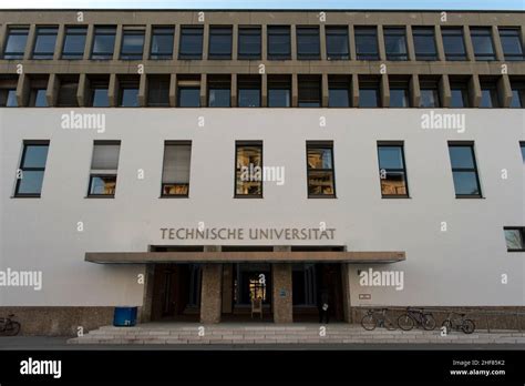 Technical University Munich Facade Entrance Stock Photo Alamy