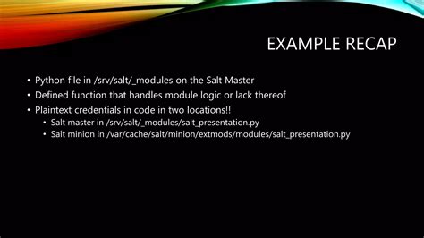 Writing Custom Saltstack Execution Modules Ppt