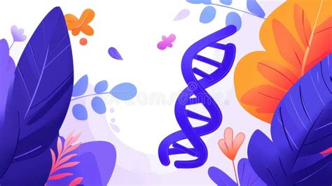 A Vibrant Cartoonstyle Depiction Of A Dna Helix Showcasing The Intricate Structure Of Human