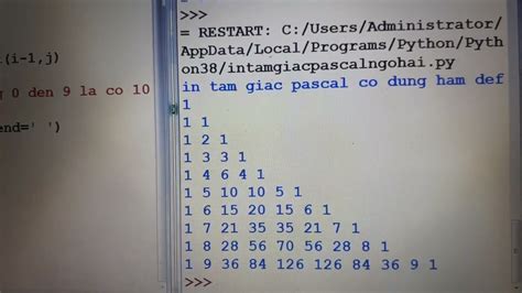 Vẽ Tam Giác Pascal Trong Python Hướng Dẫn Chi Tiết Và Dễ Hiểu